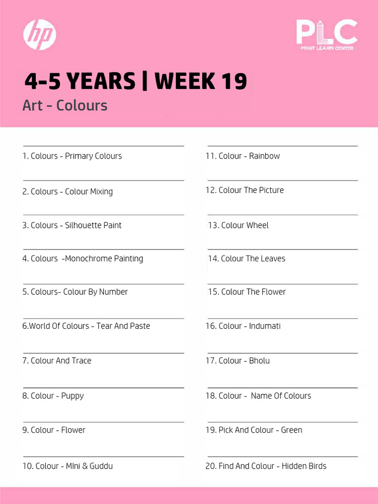 4 5 Week19 Art Colouring | PDF | Color | Electromagnetic Spectrum