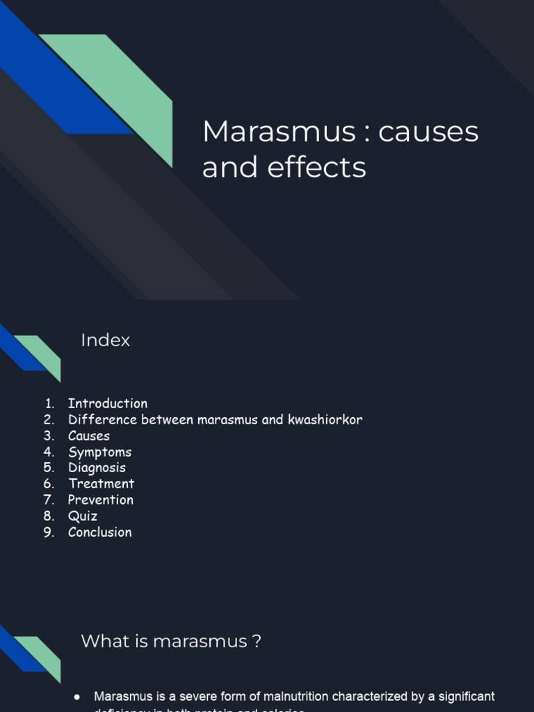 Causes and Prevention of Marasmus | PDF | Diseases And Disorders ...