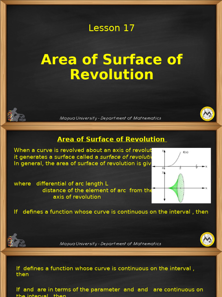 Lesson 17 Area of Surface of Revolution | PDF