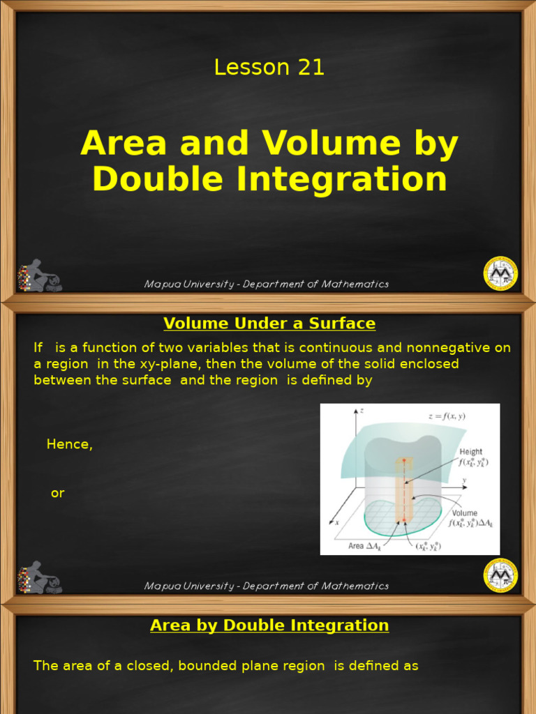 Double Integration: Area and Volume | PDF