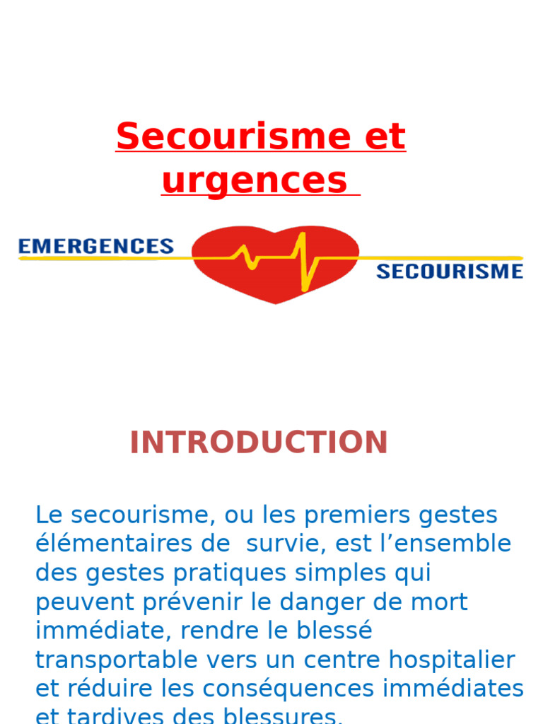 secourisme | PDF | Spécialités médicales | Urgences médicales