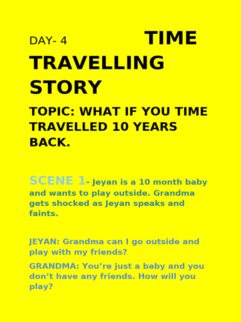Time Travel Adventures: Jeyan's Journey | PDF