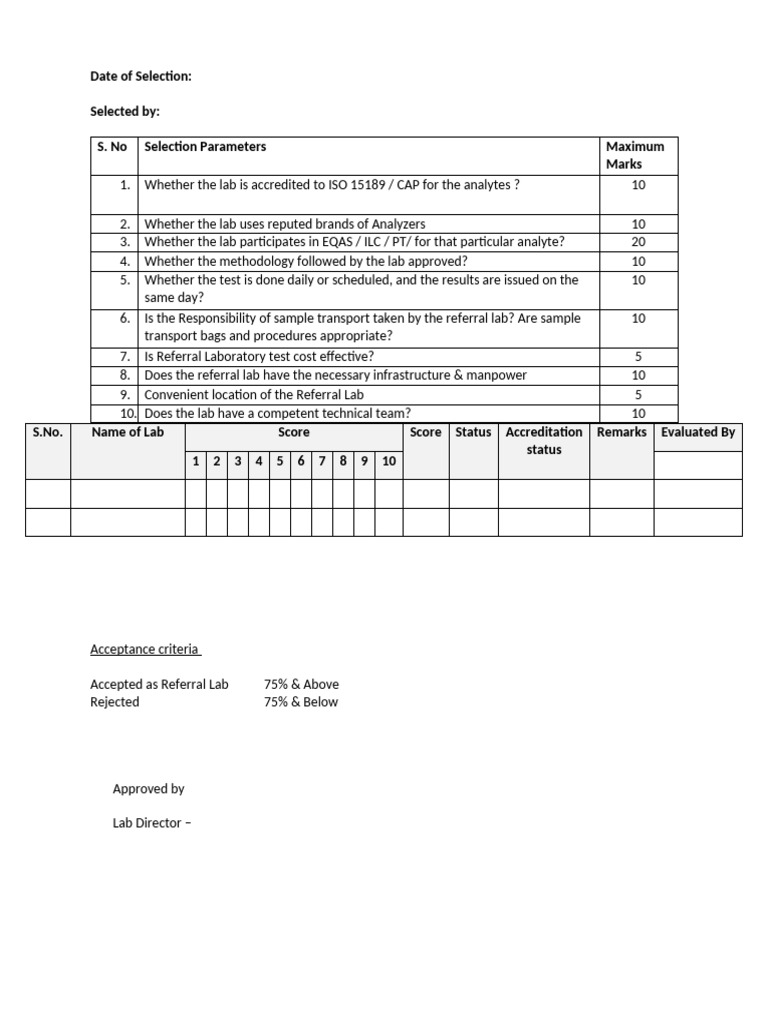 Form-Referral Lab Selection Form | PDF