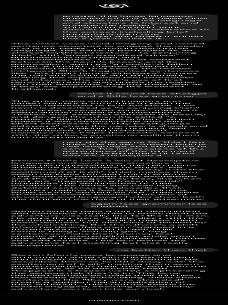 Language and Structure Analysis | PDF