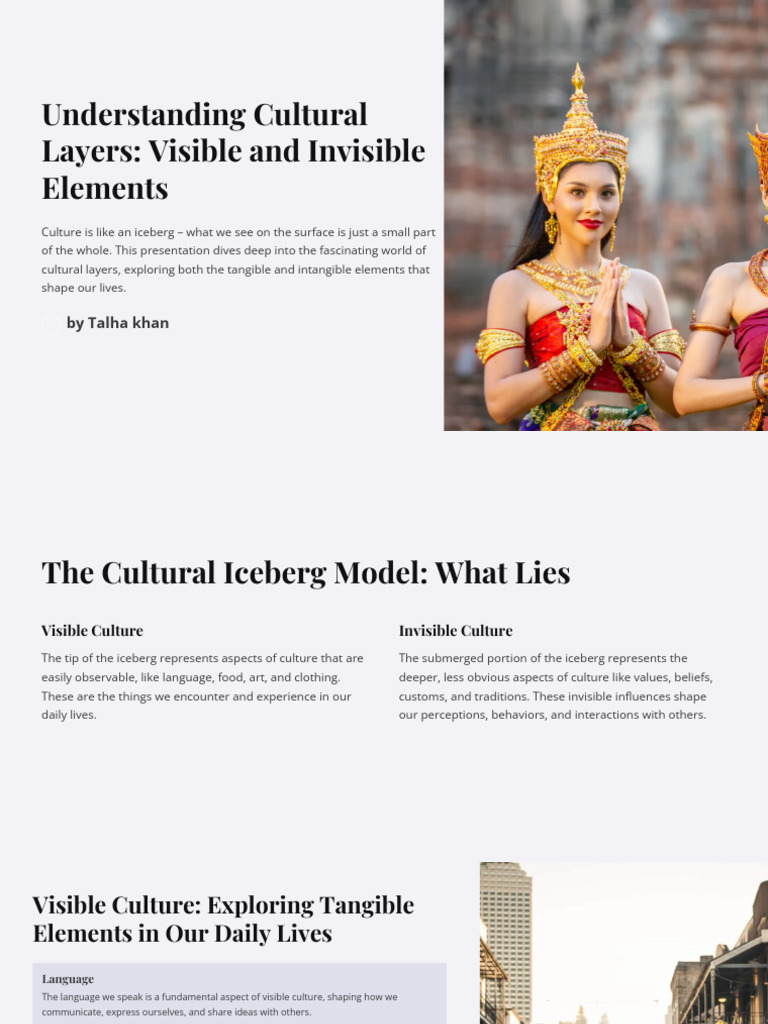 Understanding Cultural Layers Visible and Invisible Elements | PDF | Traditions | Psychological ...