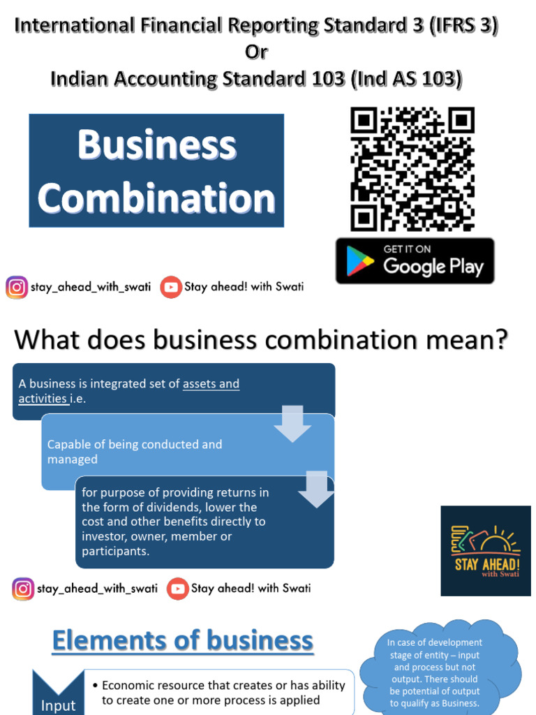 Ind as 103-Business Combination_5477616 | PDF | Mergers And ...