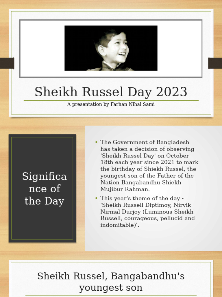 Sheikh Russel Day 2023 | PDF | Bangladesh
