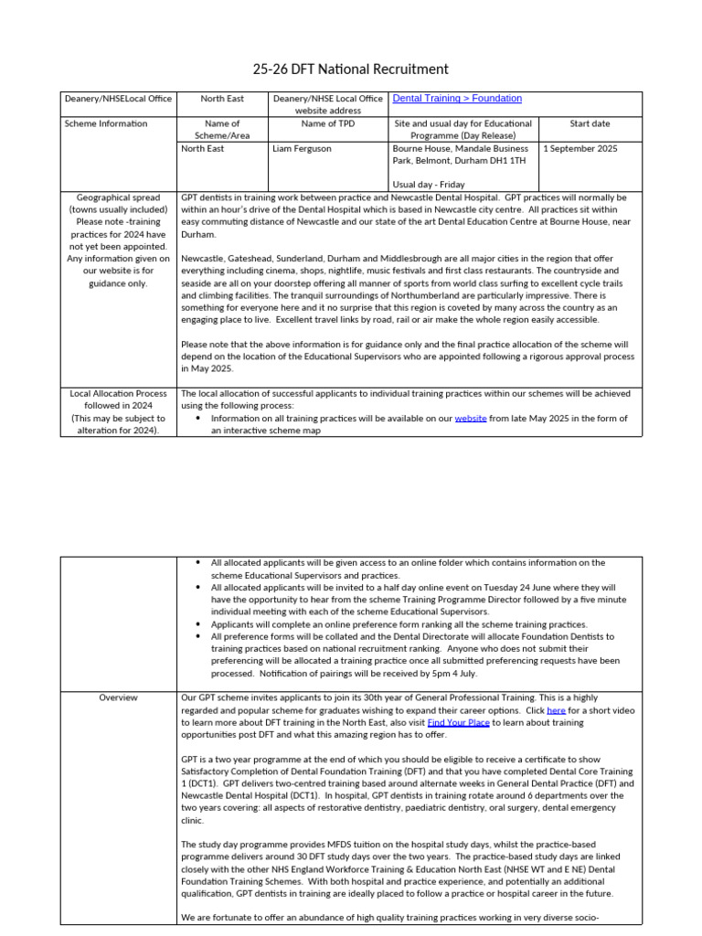 nhse-north-east---gpt-longitudinal-scheme 2 | PDF | Dentistry | Health Care