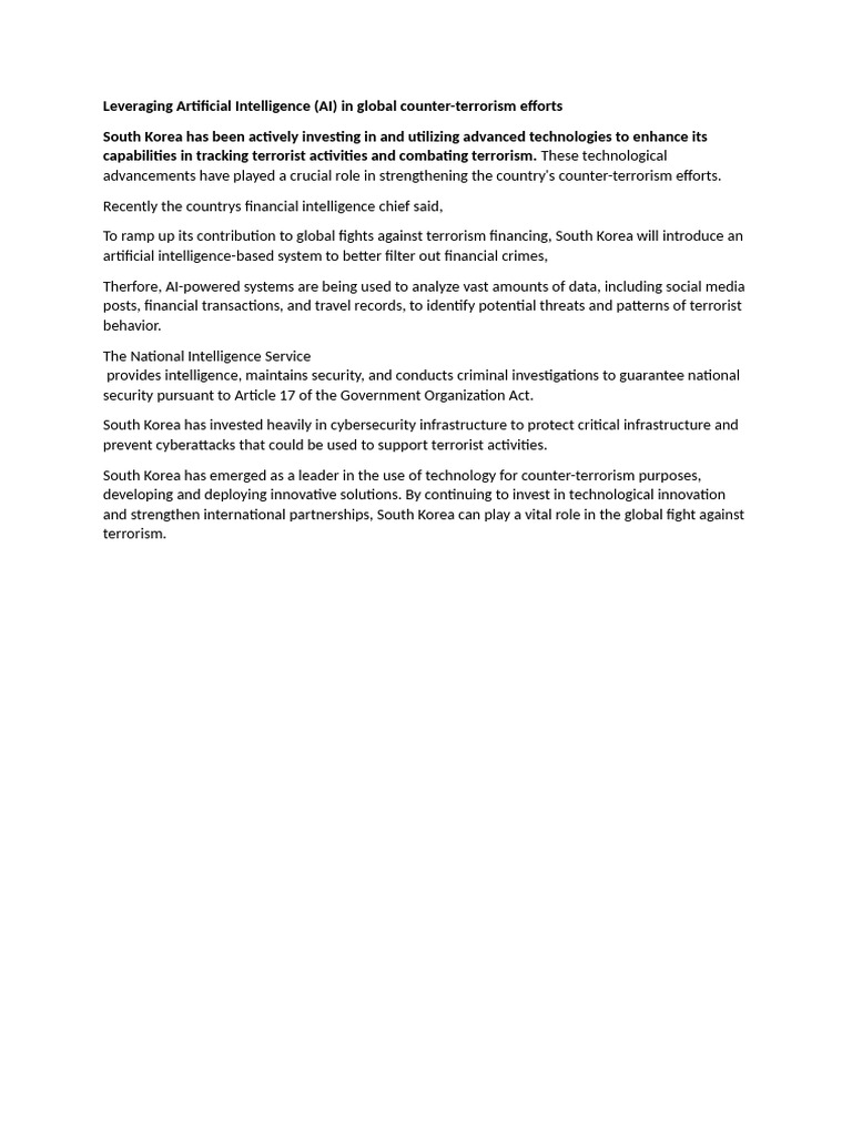 Focusing On Improving The Technological Aspect Thereby Strengthening ...