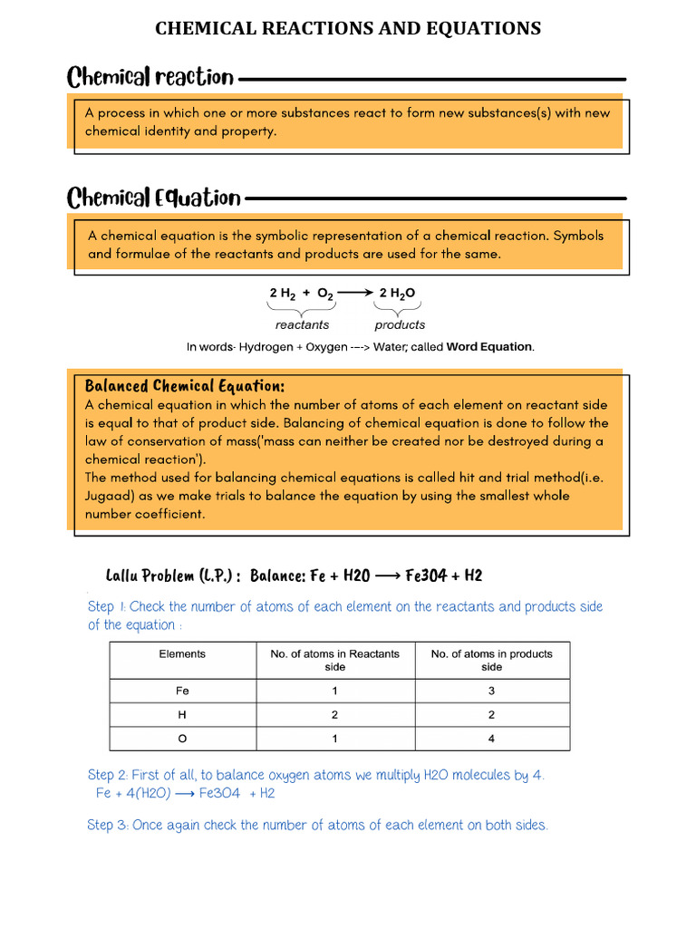 Balancing Chemical Equations Guide | PDF | Chemical Reactions | Redox