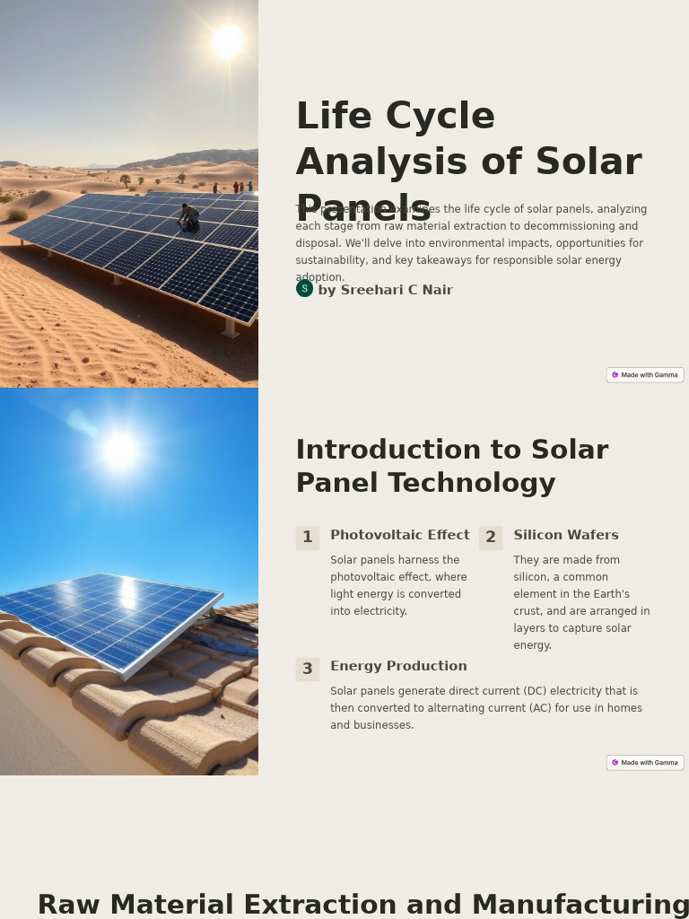 Life Cycle Analysis of Solar Panels | PDF | Photovoltaics | Waste ...