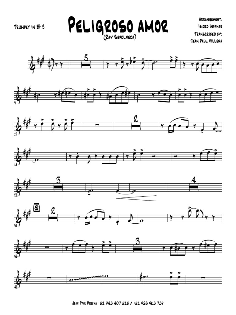 Peligroso Amor - Trumpet in BB 2 | PDF