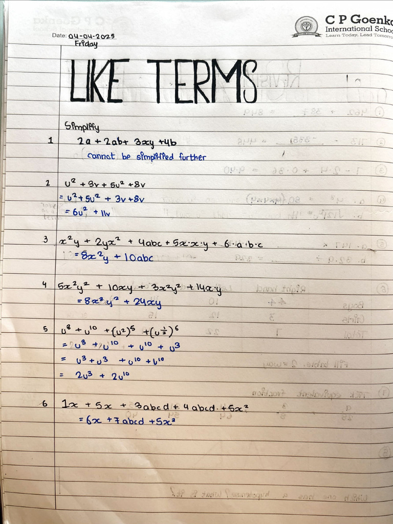 Maths Classwork 4th April | PDF