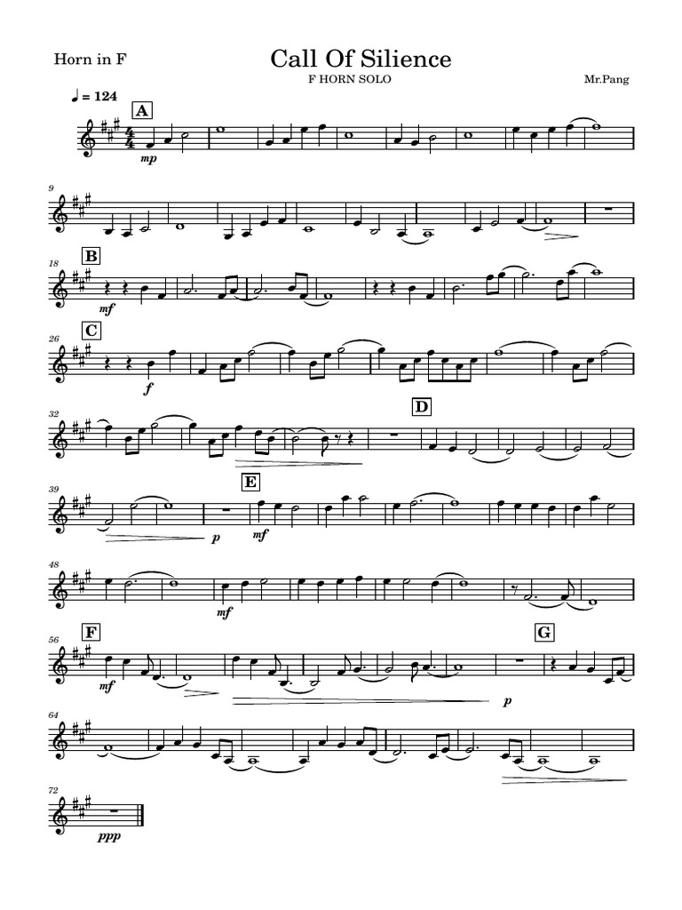 Call of Silience - Horn in F | PDF