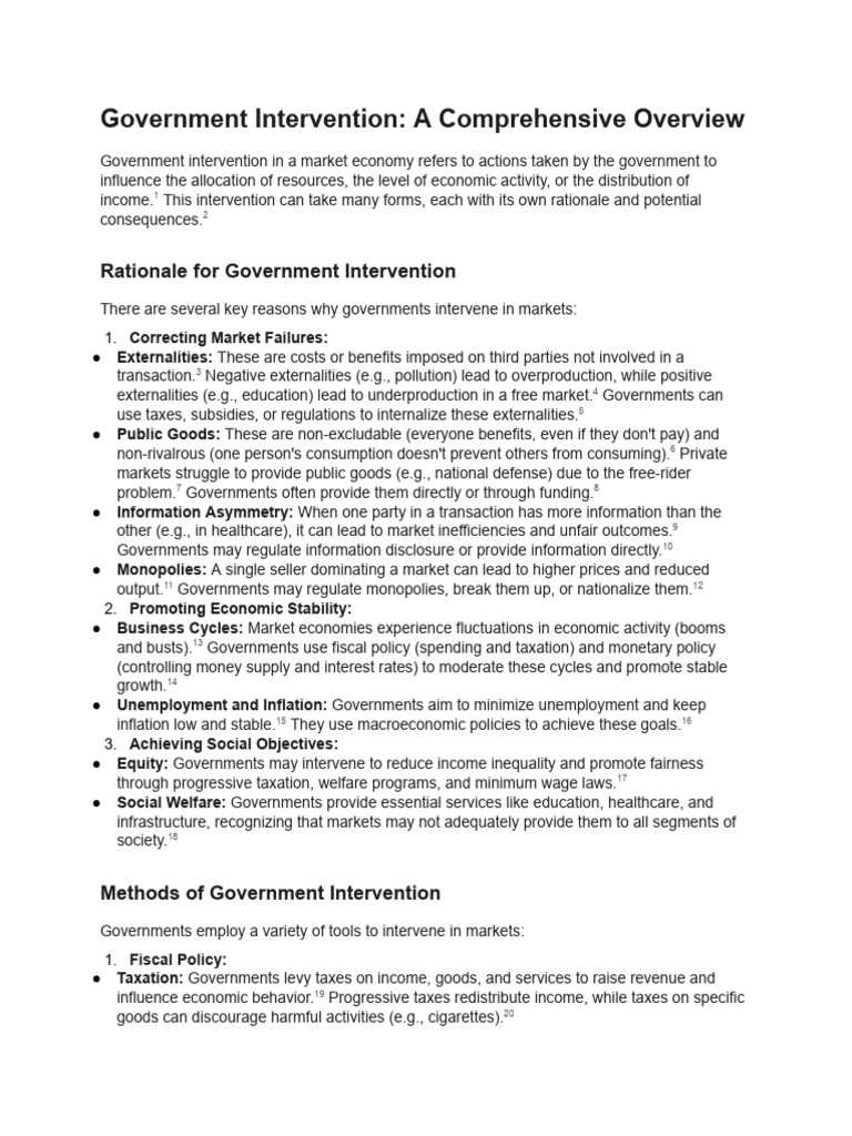 Understanding Government Intervention in Markets | PDF | Taxes ...