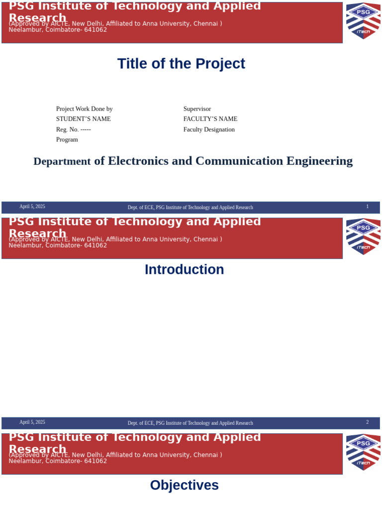 Project PPT Template-ECE | PDF | Algorithms | Theoretical Computer Science