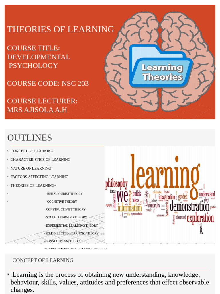 NSC 203-Theories of Learning | PDF | Learning | Behaviorism