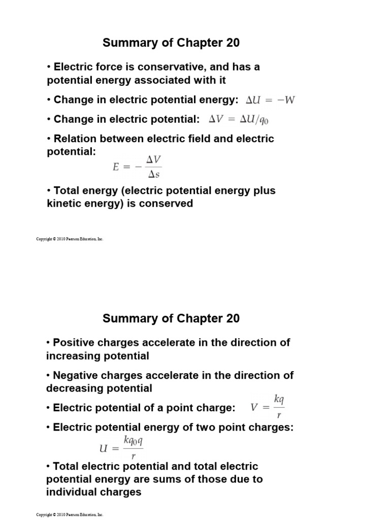 PHY1508 Summary of Chapter 20 | PDF