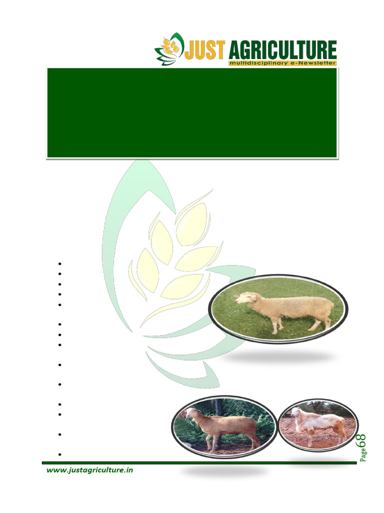 Characteristics of Indian Sheep Breeds | PDF | Sheep | Wool
