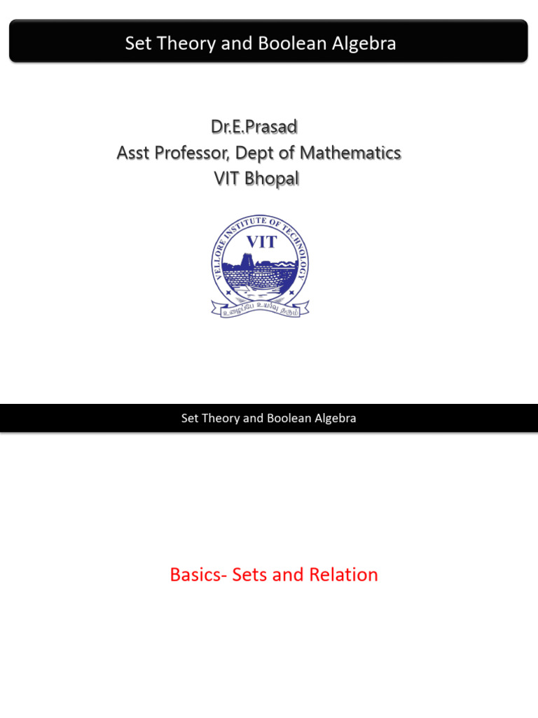 CO1 - Set Theory and Boolean Algebra - Eprasads | PDF | Vertex (Graph Theory) | Inequality ...