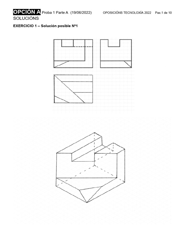Galicia 2022 Solucion PROBA1 Parte AOpc A | PDF
