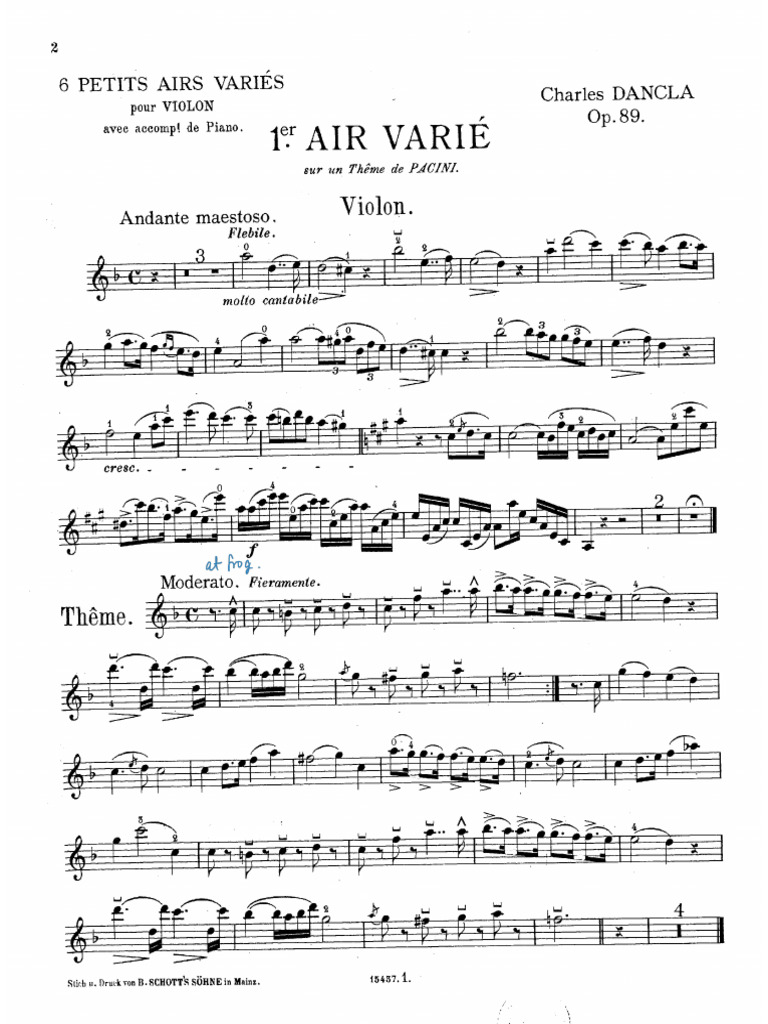 Dancla Air Varie No 1 | PDF