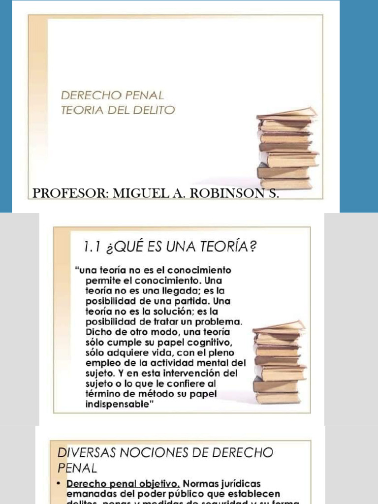 Derecho Penal Teoria Del Delito | PDF