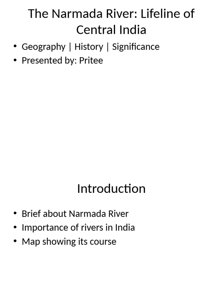 Narmada River: Significance and Challenges | PDF