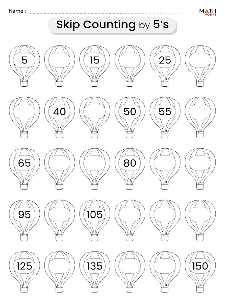 Skip Counting by 5 Worksheets | PDF