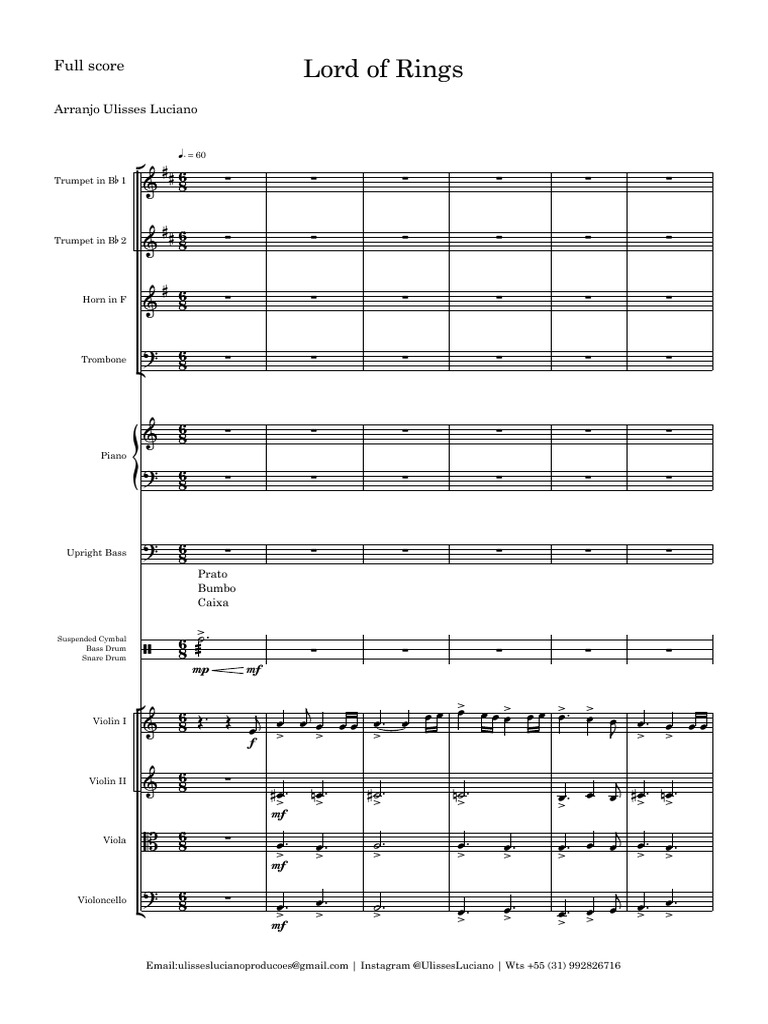 01 - Full Score - Lord of Rings | PDF | Music Production | Music Technology