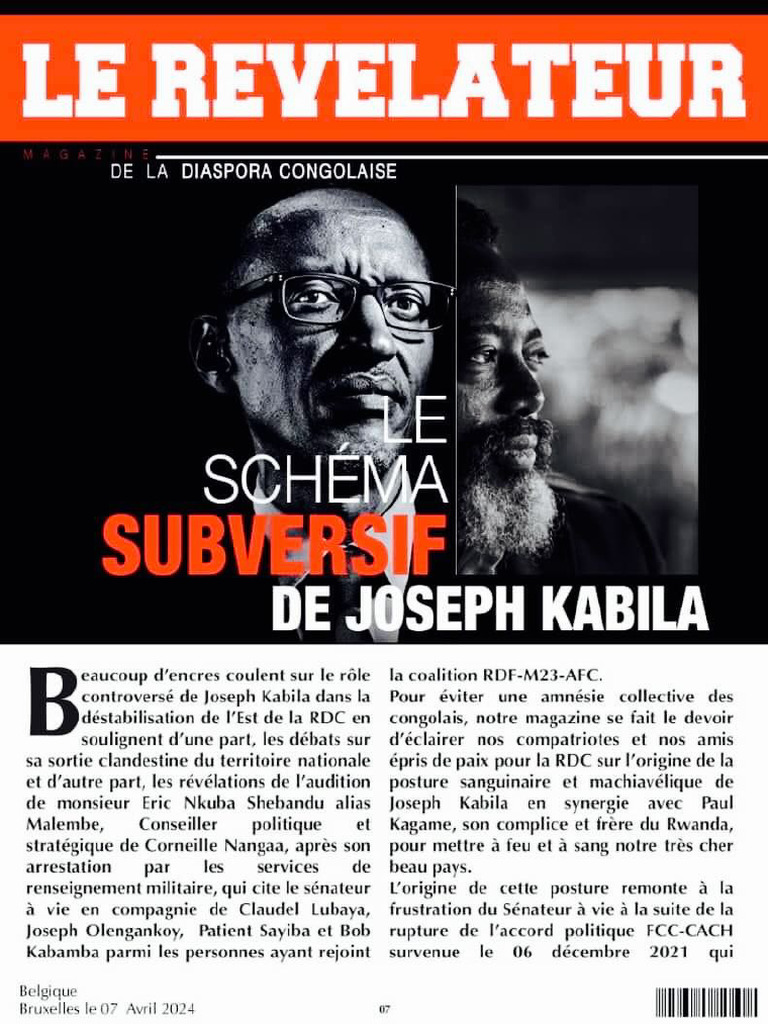 Le Schéma Subversif de Joseph Kabila | PDF