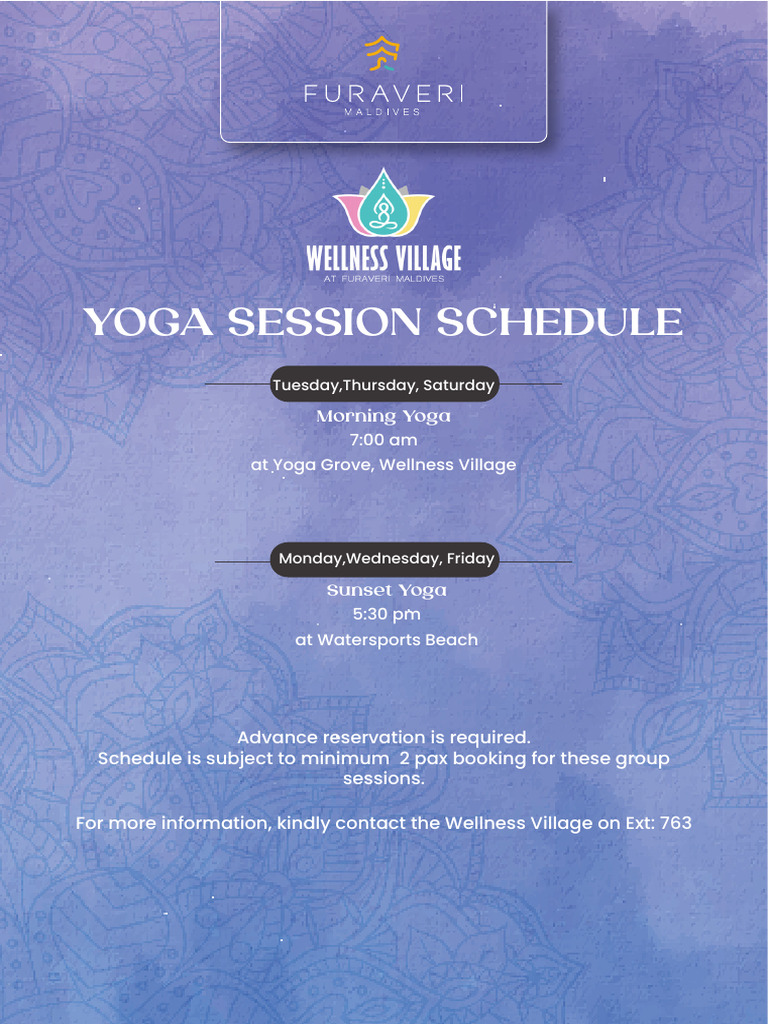 Yoga Schedule | PDF