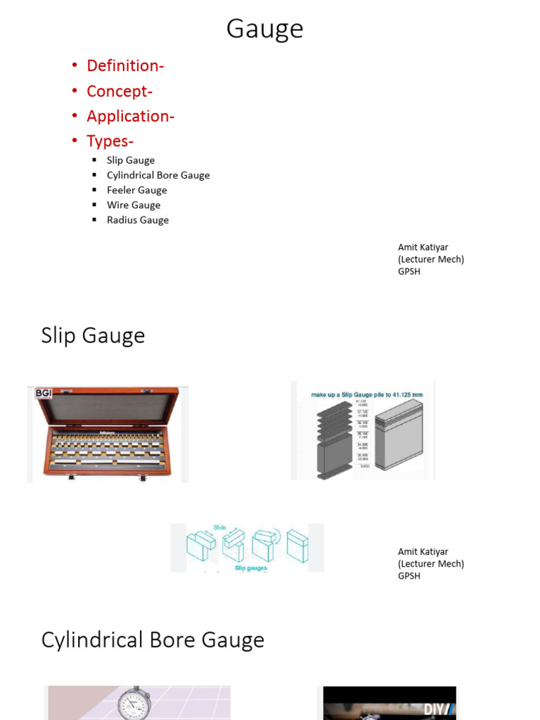 Different Type of Gauge Mechanical Engineering | PDF
