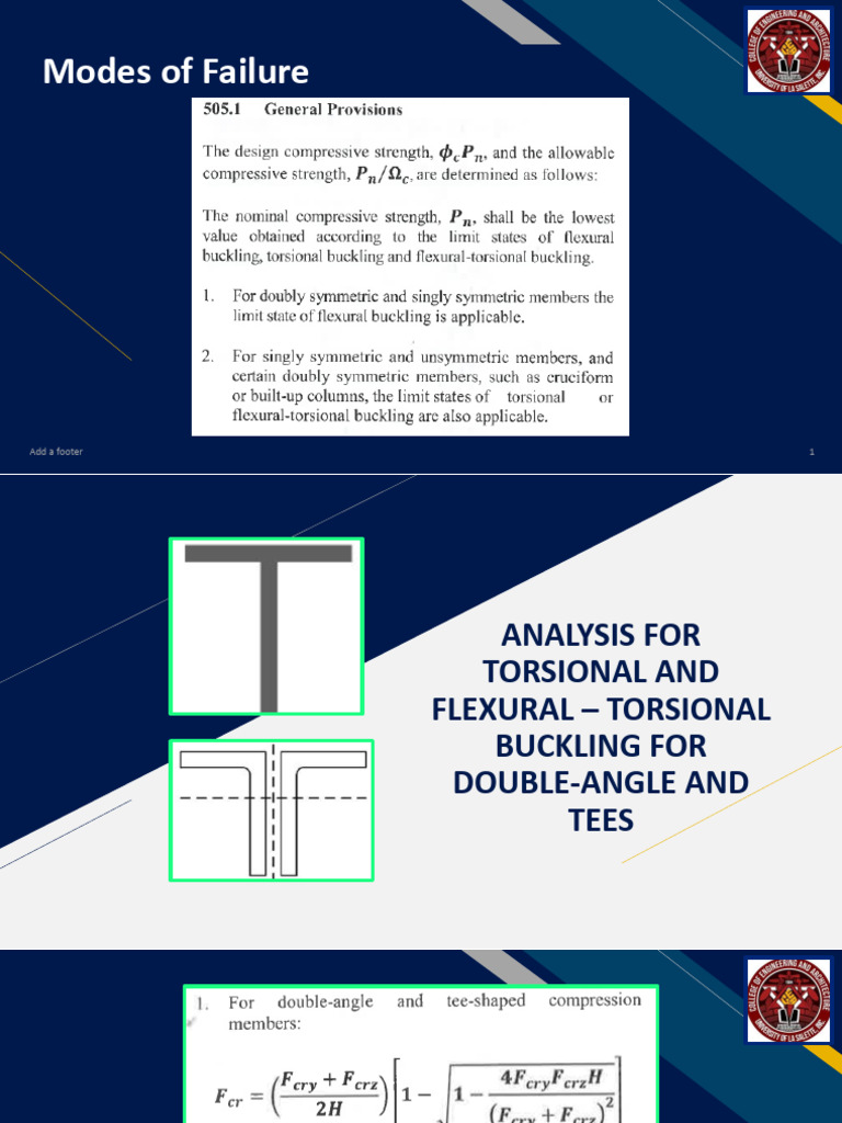 Analysis For Torsional and Flexural Torsional Buckling | PDF | Buckling ...