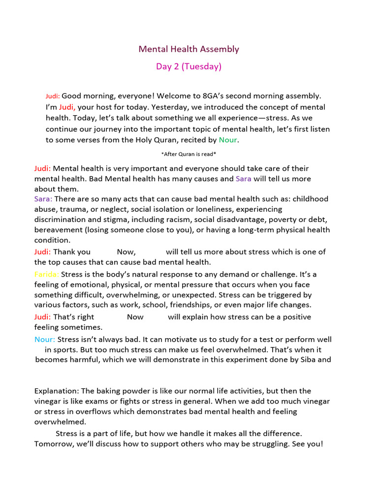 Mental Health Assembly 2 edited 2 | PDF