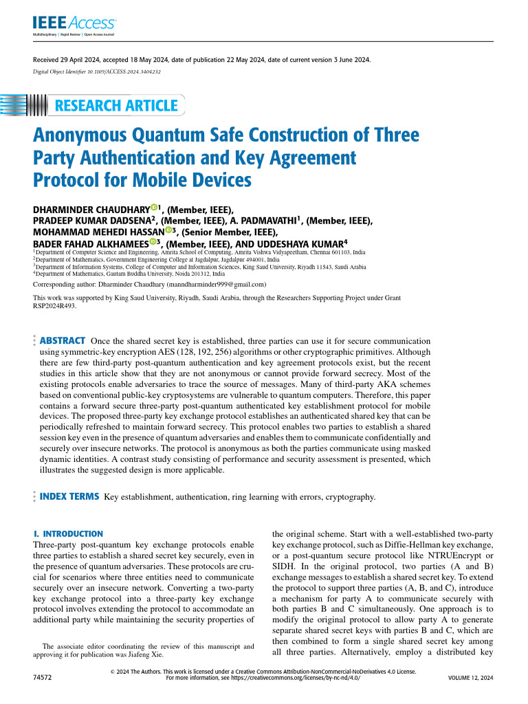 Anonymous_Quantum_Safe_Construction_of_Three_Party_Authentication_and_Key_Agreement_Protocol_for ...