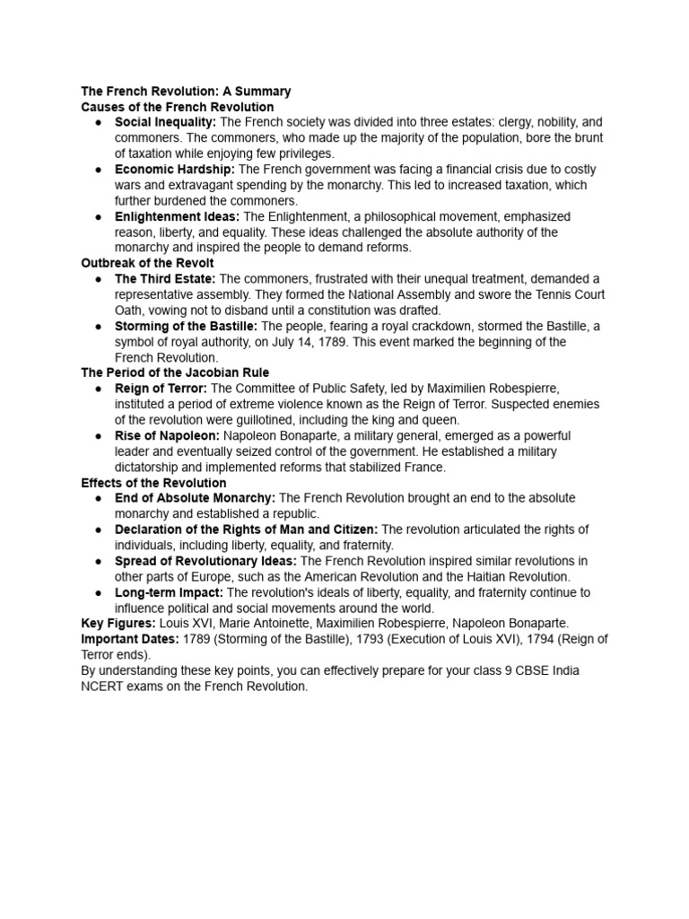 French Revolution:? - Causes of The French Revoluti... | PDF | French ...