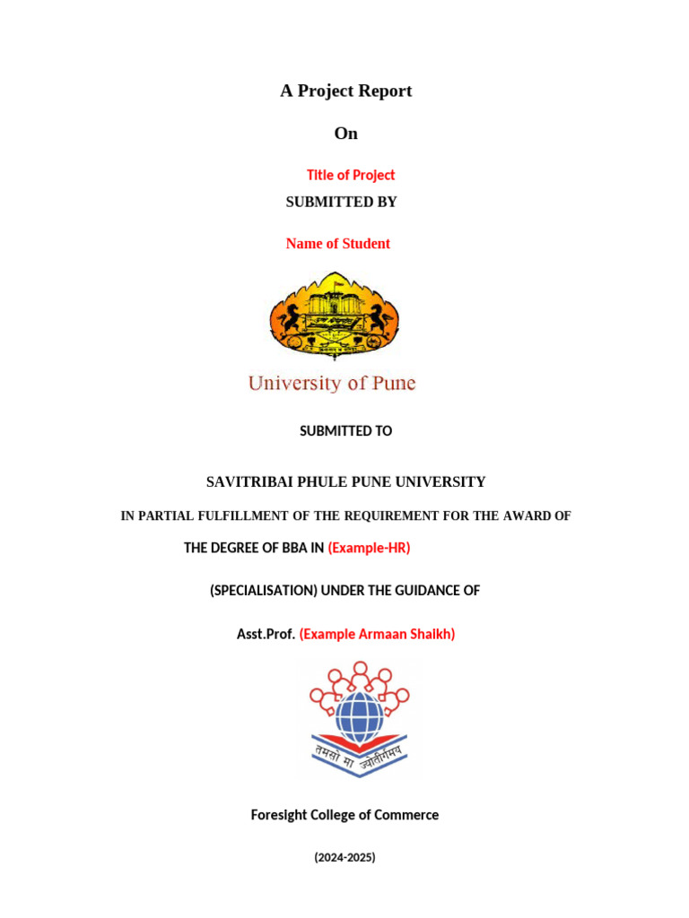 First Five Pages of Project | PDF
