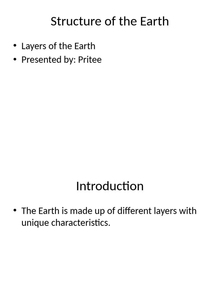 Earth Structure Presentation | PDF