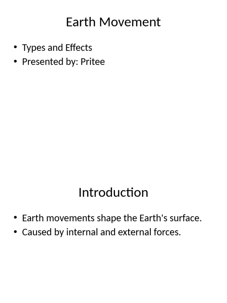 Earth Movement Presentation | PDF