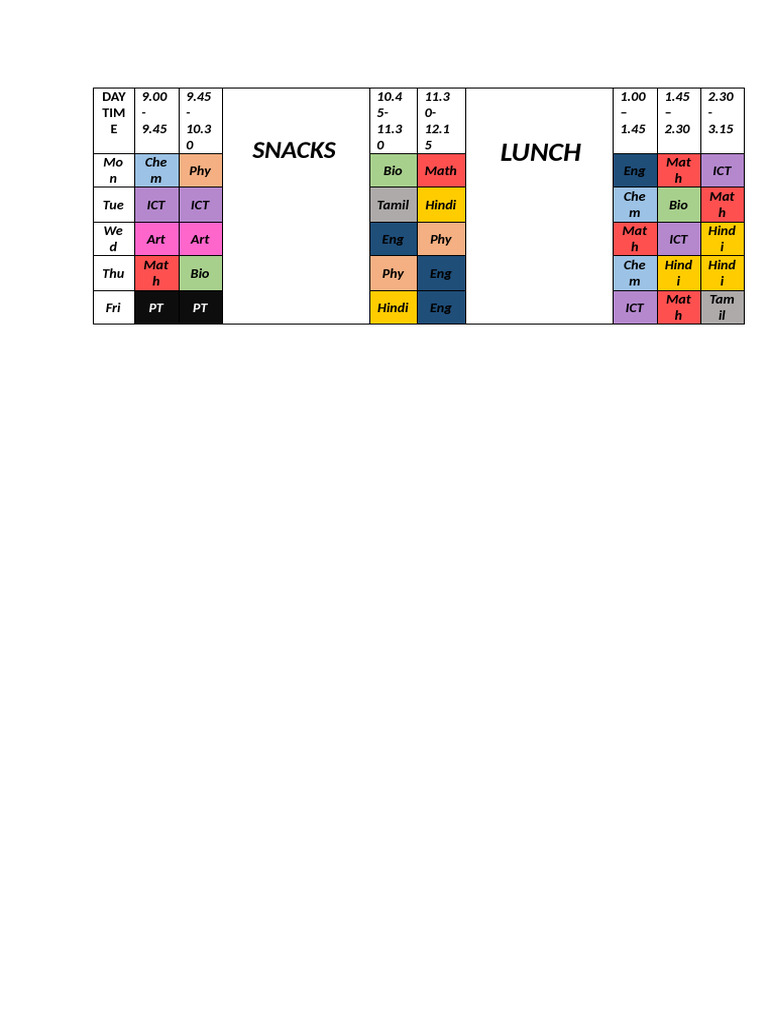 Snacks: Lunch | PDF