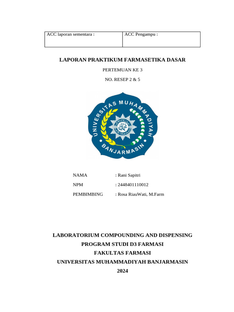COVER Laporan Praktikum Pertemuan 3 | PDF