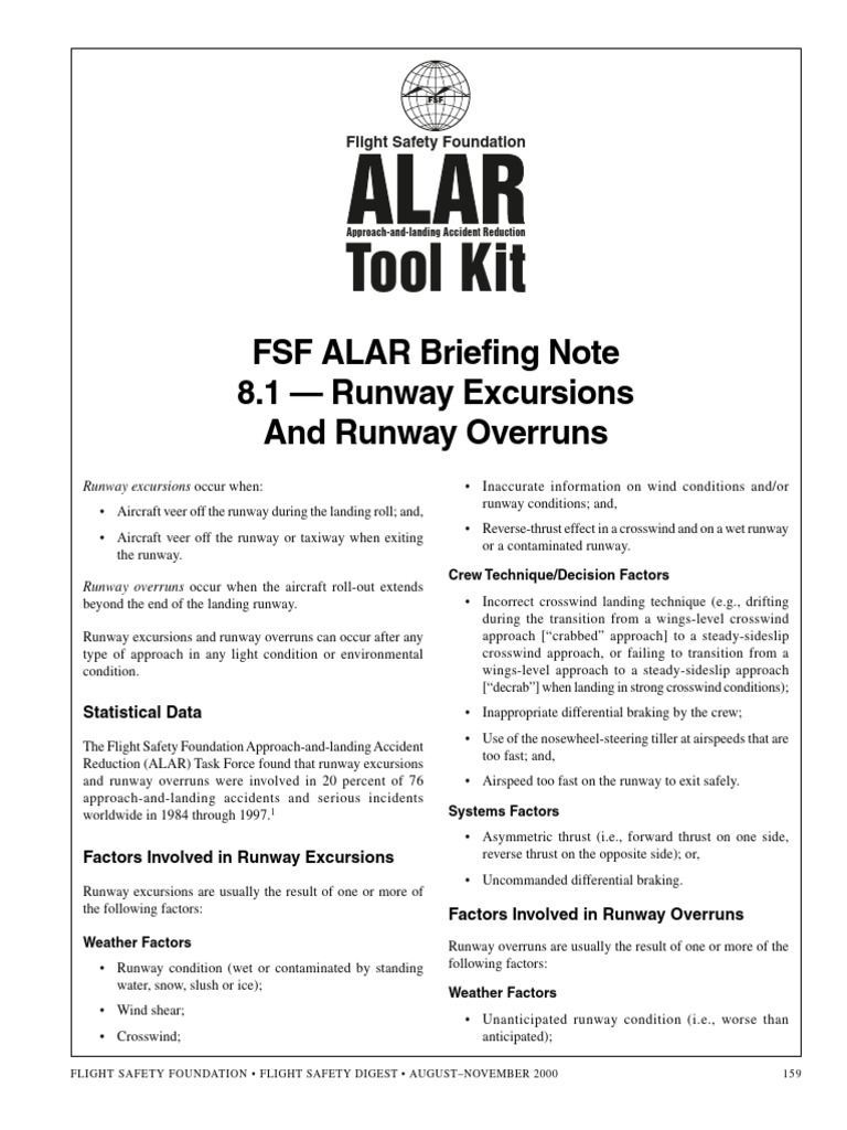 8.1 Runway Excursions and Runway Overruns | PDF | Aviation Safety | Runway