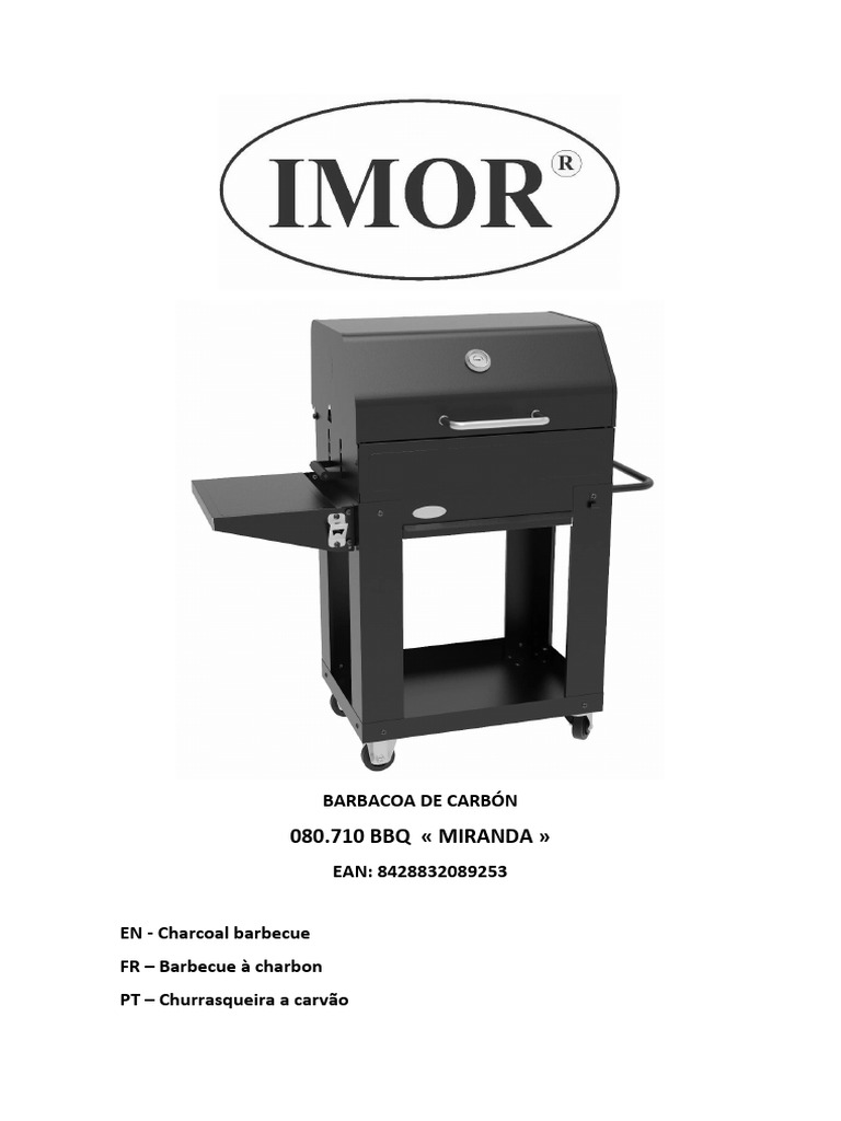 Barbacoa de Carbón Miranda: Guía de Uso | PDF | Incendios | Agua