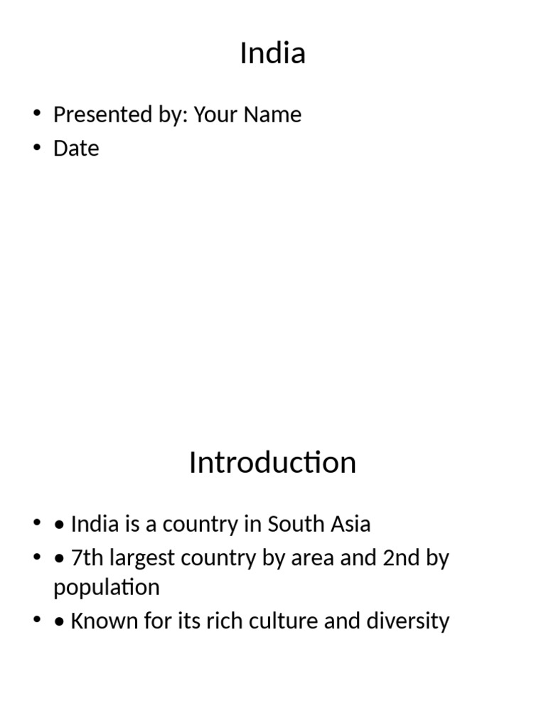 Overview of India: Culture and Progress | PDF