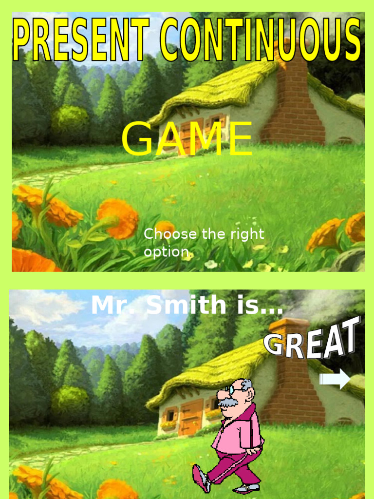 Present Continuous Fun Activities Games Games 9313 | PDF