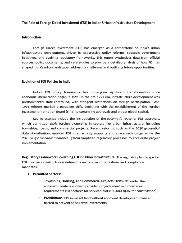 The Role of Foreign Direct Investment | PDF | Foreign Direct Investment ...