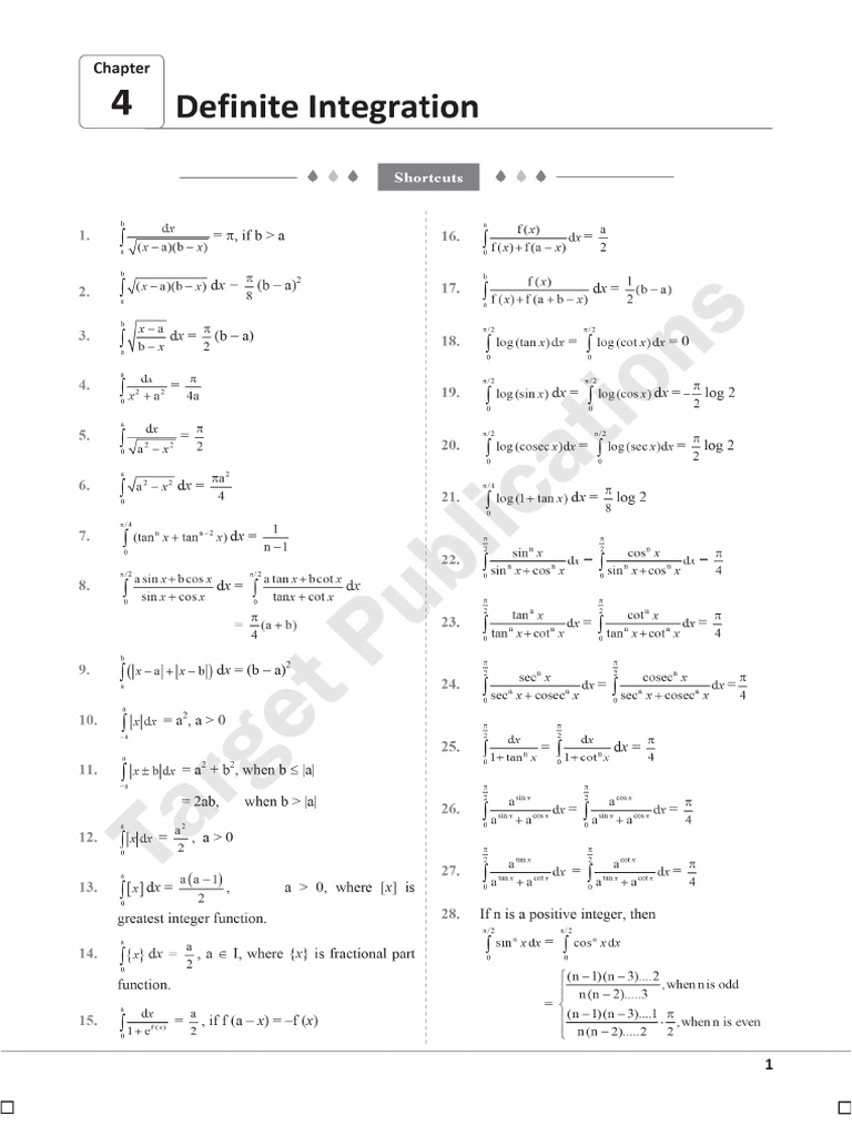 MHT-CET Triumph Maths - Solutions To The Relevant Questions of The Chapter Definite Integration ...
