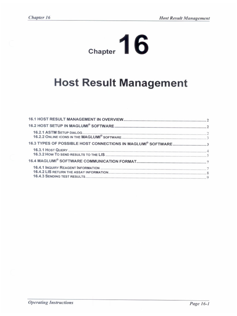 Host LIS Documentation Maglumi 600 SNIBE | PDF