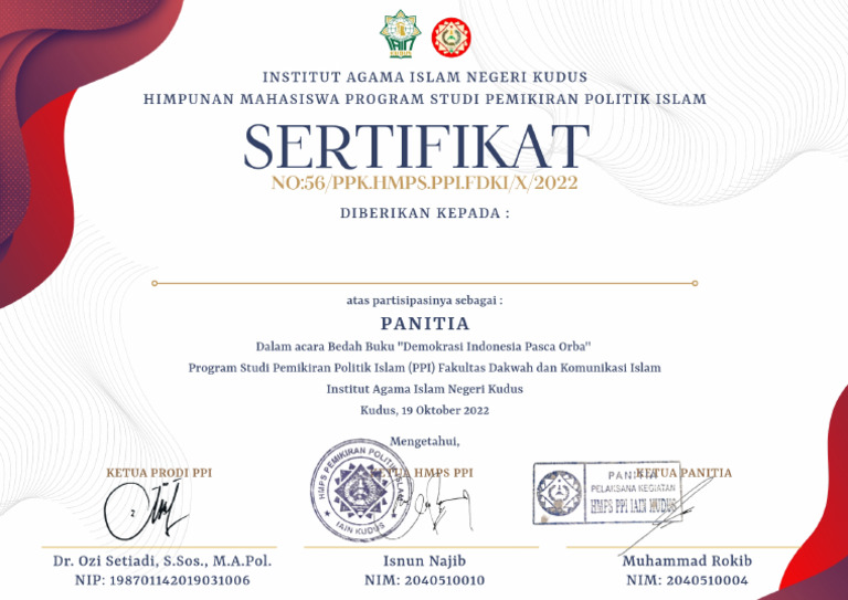 Sertifikat Zaim | PDF